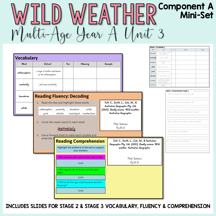 Multi-Age | Year A | Unit 3 - 'Wild Weather' | Component A - MINI SET ...