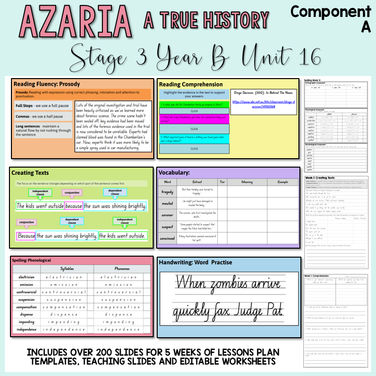 Stage 3 | Unit 16 - 'Azaria: A True History' | Component A – Classroom ...