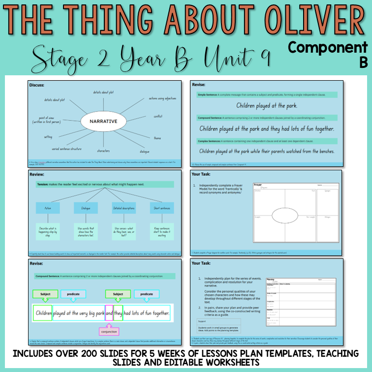 Stage 2 | Unit 9 - 'The Thing About Oliver' | Component B – Classroom ...