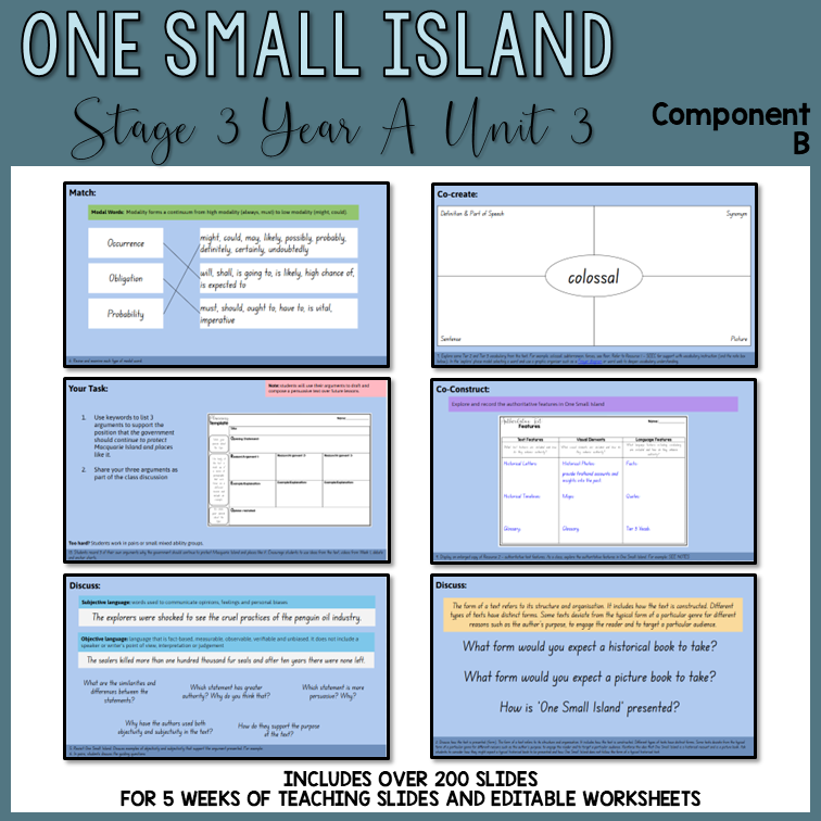 Stage 3 | Unit 3 - 'One Small Island' | Component B – Classroom Ready ...