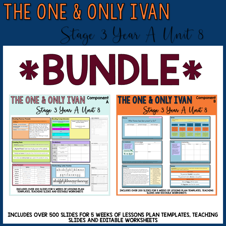 Stage 3 | Unit 8 - 'The One and Only Ivan' | BUNDLE – Classroom Ready ...