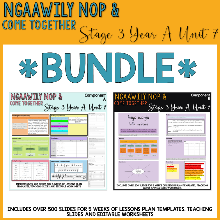 Stage 3 | Unit 7 - 'Ngaawily Nop' | BUNDLE – Classroom Ready Resources