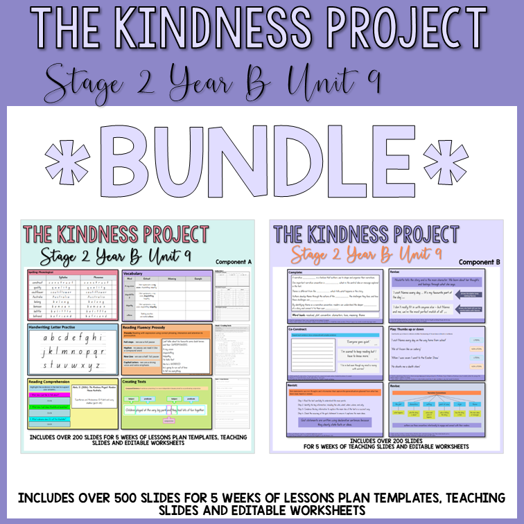 Stage 2 | 'The Kindness Project' | BUNDLE – Classroom Ready Resources