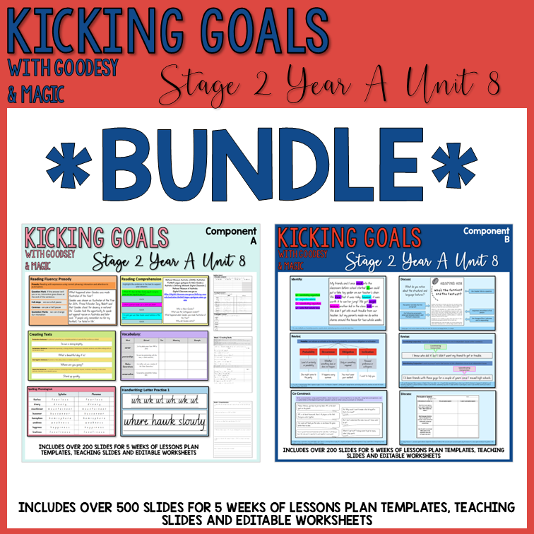 Stage 2 | Unit 8 - 'Kicking Goals' | BUNDLE – Classroom Ready Resources