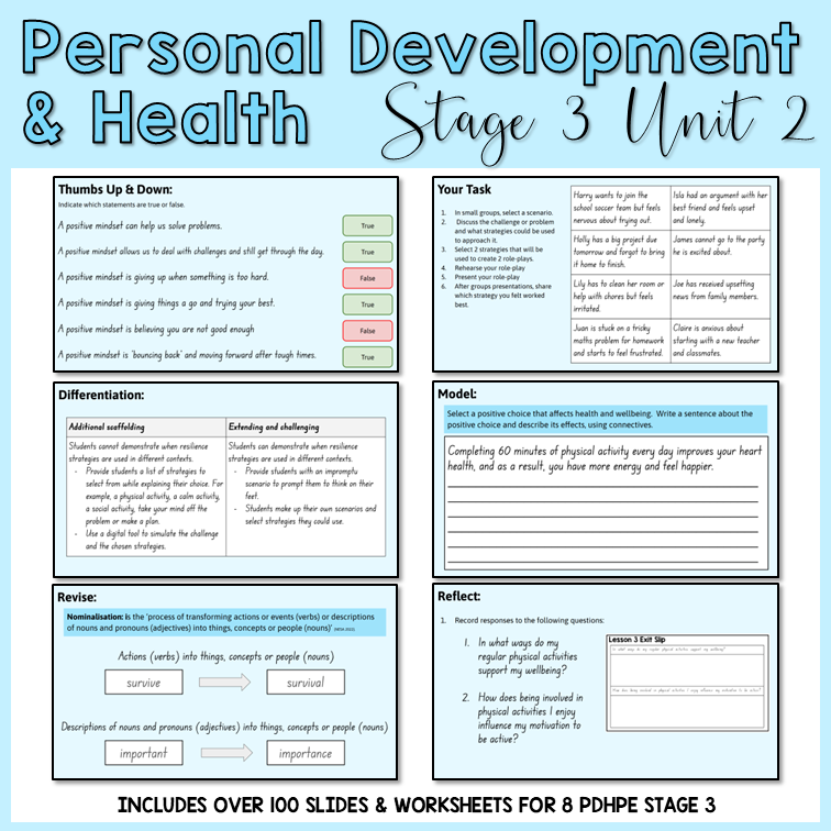 Stage 3 | PDH | Unit 2 – Classroom Ready Resources
