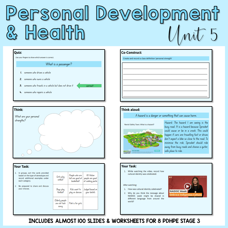 Stage 3 | PDH | Unit 5 – Classroom Ready Resources