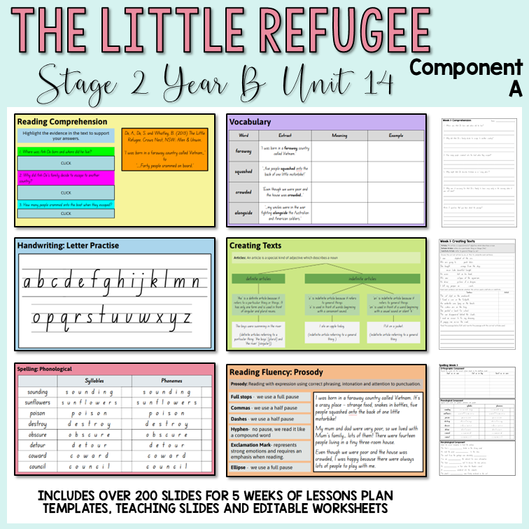 Stage 2 | Unit 14 - 'The Little Refugee' | BUNDLE – Classroom Ready ...