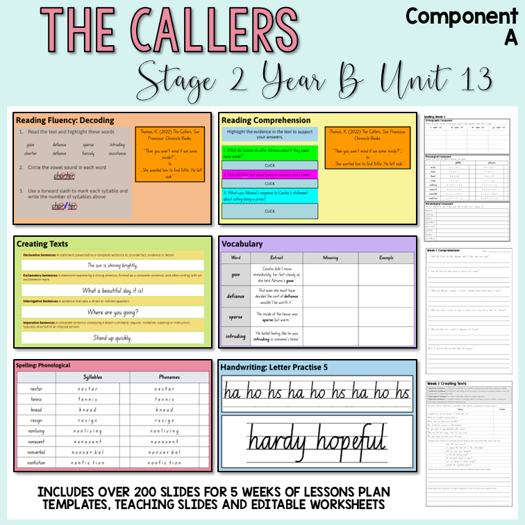 Stage 2 | Unit 13 - 'The Callers' | BUNDLE – Classroom Ready Resources