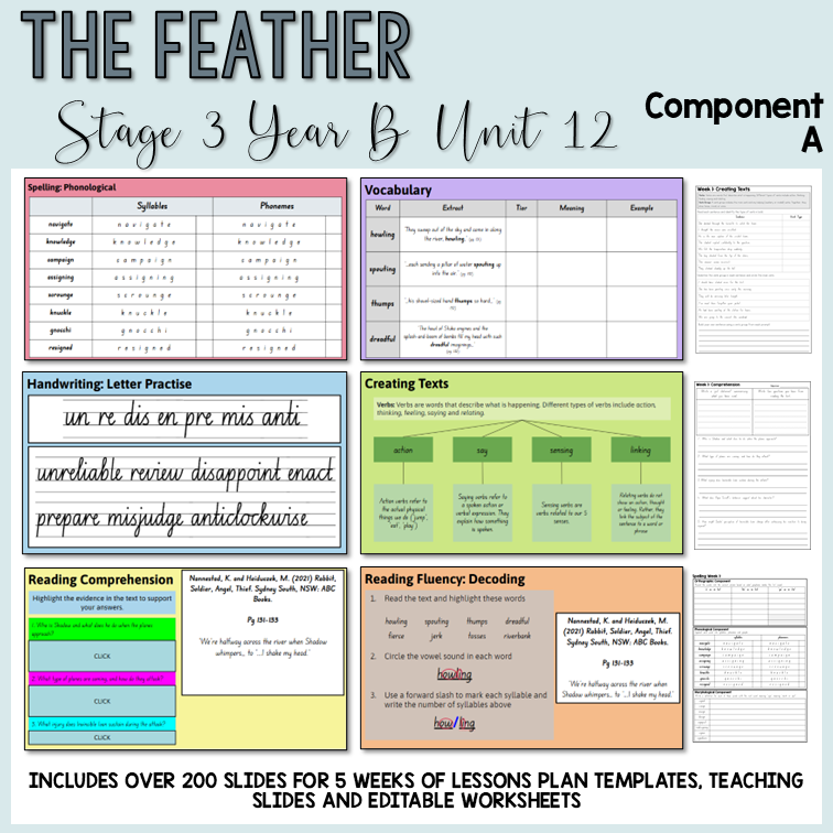 Stage 3 | Unit 12 - 'The Feather' | Component A – Classroom Ready Resources