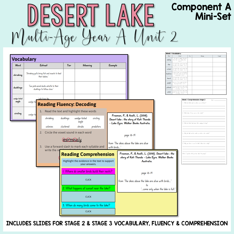 Multi-Age | Year A | Unit 2 - 'Desert Lake' | Component A - MINI SET ...