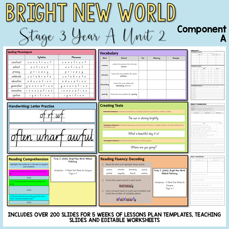 Stage 3 | Unit 2 - 'Bright New World' | Component A – Classroom Ready ...