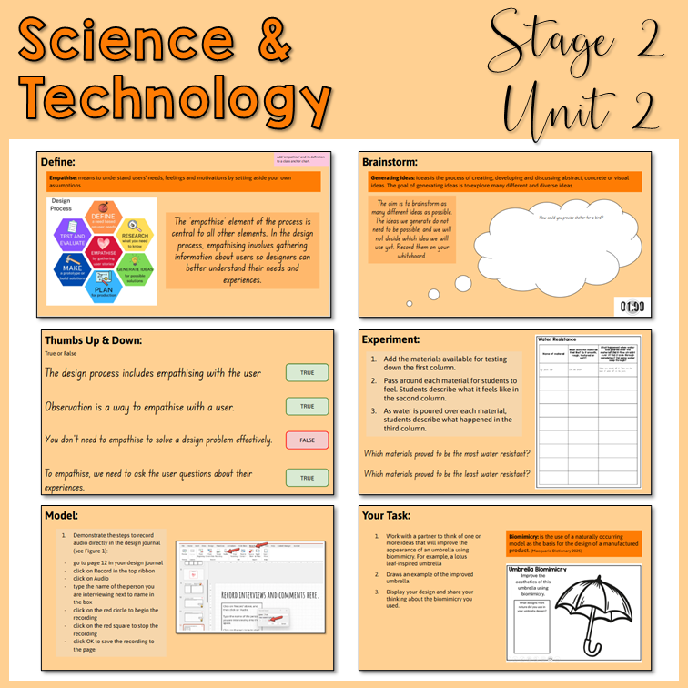 Stage 2 | Science & Technology | Unit 2 – Classroom Ready Resources