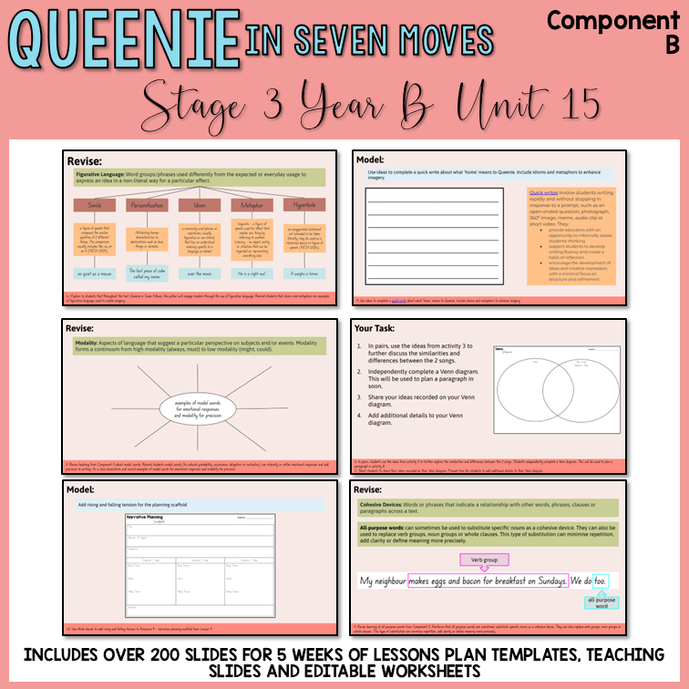 Stage 3 | Unit 15 'Queenie in Seven Moves' | Component B – Classroom ...