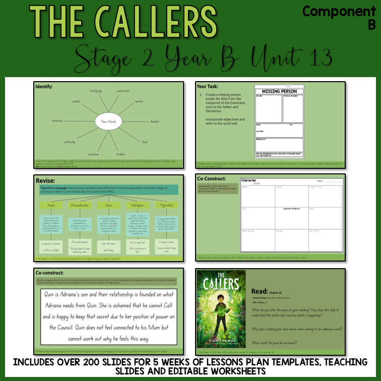 Stage 2 | Unit 13 - 'The Callers' | BUNDLE – Classroom Ready Resources