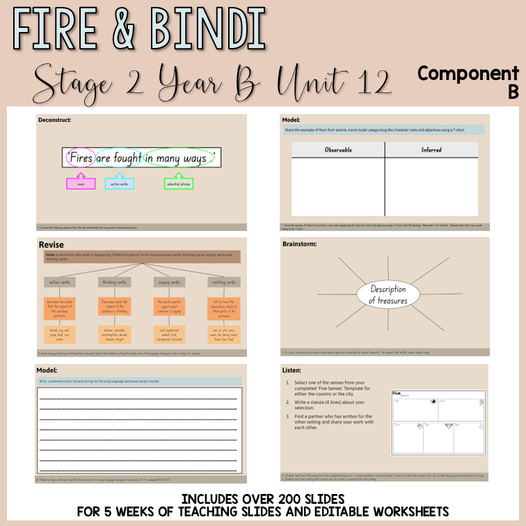 Stage 2 | Unit 12 - 'Fire & Bindi' | Component B – Classroom Ready ...