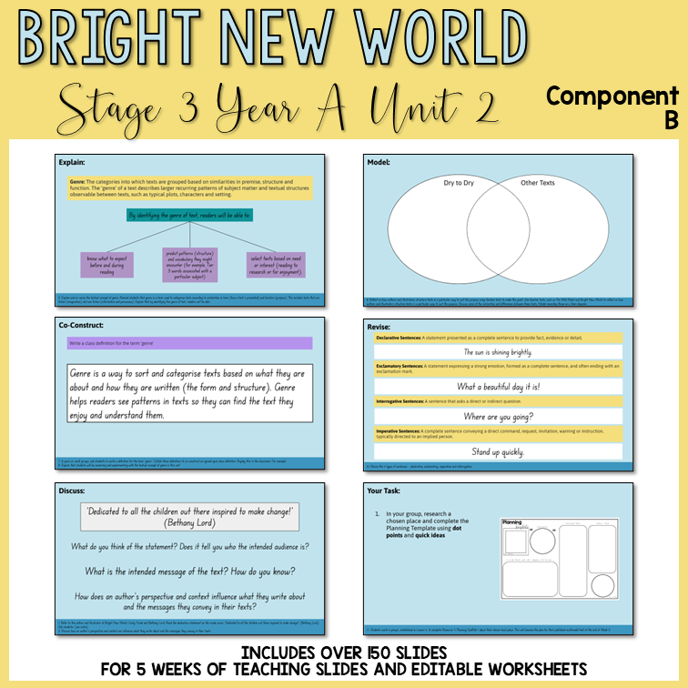 Stage 3 | Unit 2 - 'Bright New World' | Component B – Classroom Ready ...