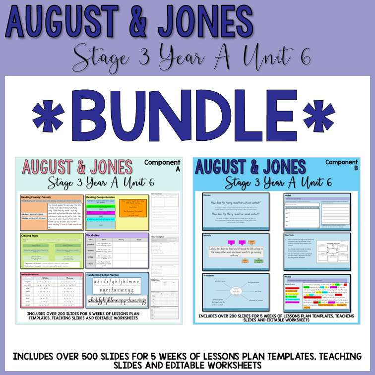 Stage 3 | Unit 6 - 'August & Jones' 2 | BUNDLE – Classroom Ready Resources