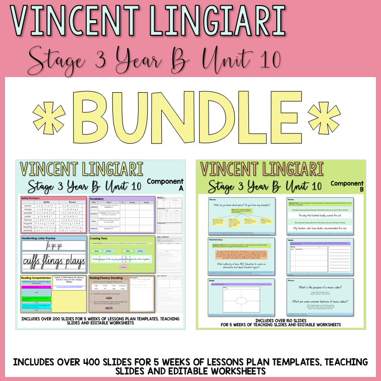 Stage 3 | Unit 10 - 'Vincent Lingiari' | BUNDLE – Classroom Ready Resources