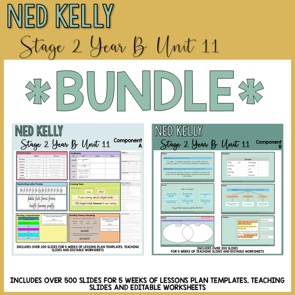 Stage 2 | Unit 11 - 'Ned Kelly' | BUNDLE – Classroom Ready Resources