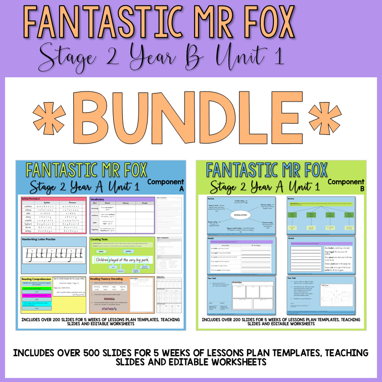 Stage 2 | Unit 1 - 'Fantastic Mr Fox' | BUNDLE – Classroom Ready Resources